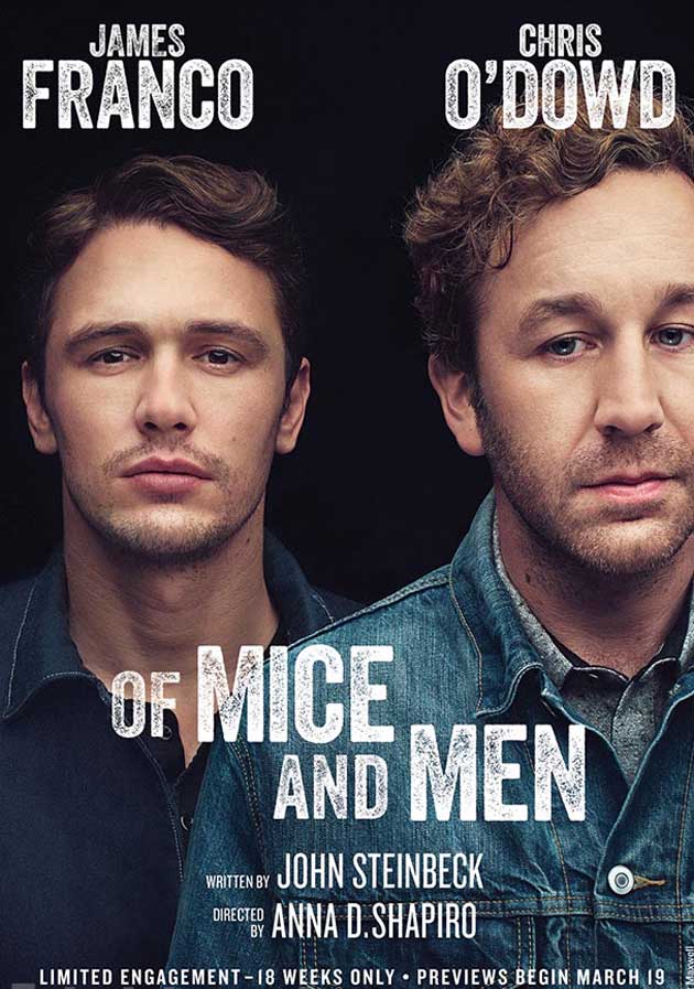 Of Mice and Men Poster with James Franco and Chris O’Dowd | New York ...