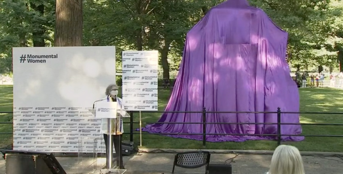 Women’s Rights Statue unveiled in Central Park, with audio play ...